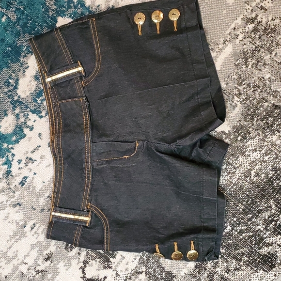 Bisou Bisou | Shorts | Bisou Bisou Denim Shorts With Gold Detailed ...